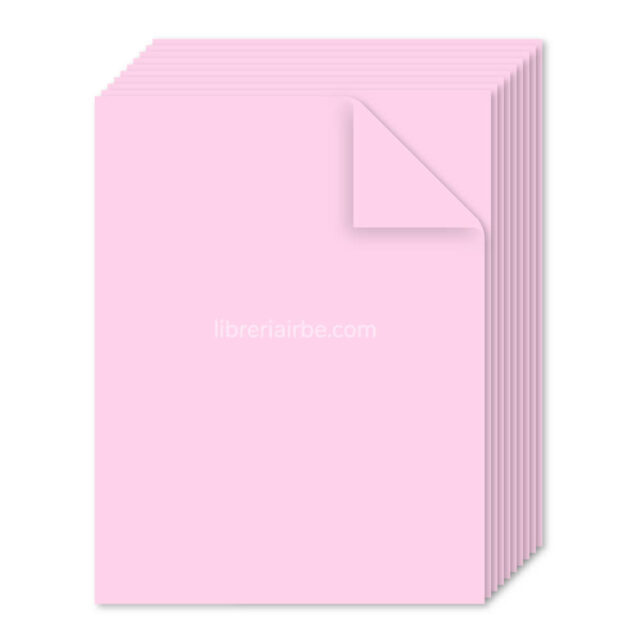 Paquete de 10 Hojas de Papel de Color Tamaño Carta - Rosa Claro ...