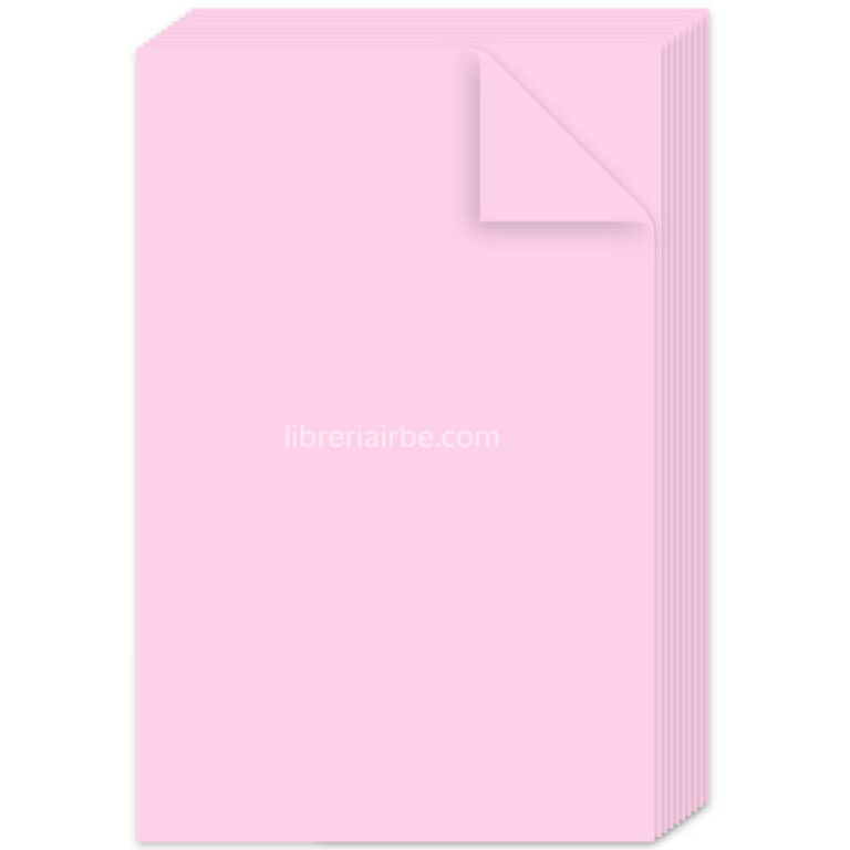 Paquete de 10 Hojas de Papel de Color Tamaño Oficio - Rosa Claro ...