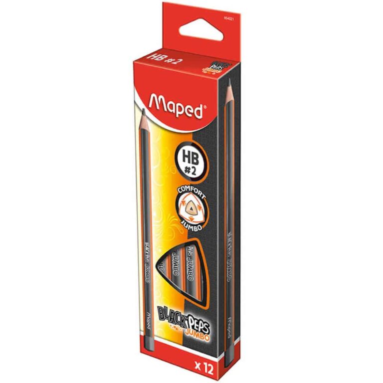 Lápiz de Grafito, HB, Maped Black'Peps, Color Negro, Caja de 12 Lápices ...