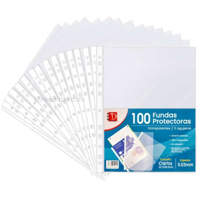 Fundas Plásticas Protectoras Transparentes, 0.03 mm, 11 Orificios ...