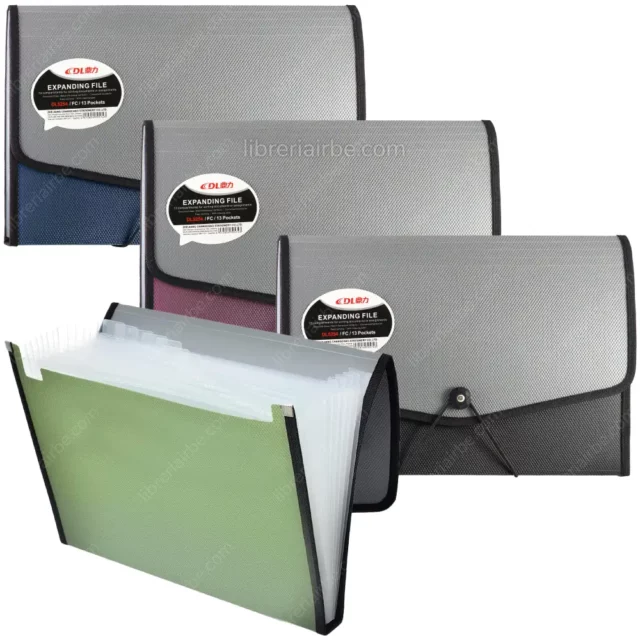Folder Acordeón, Portafolio de Expansión, con Botón, 13 Divisiones, DL ...