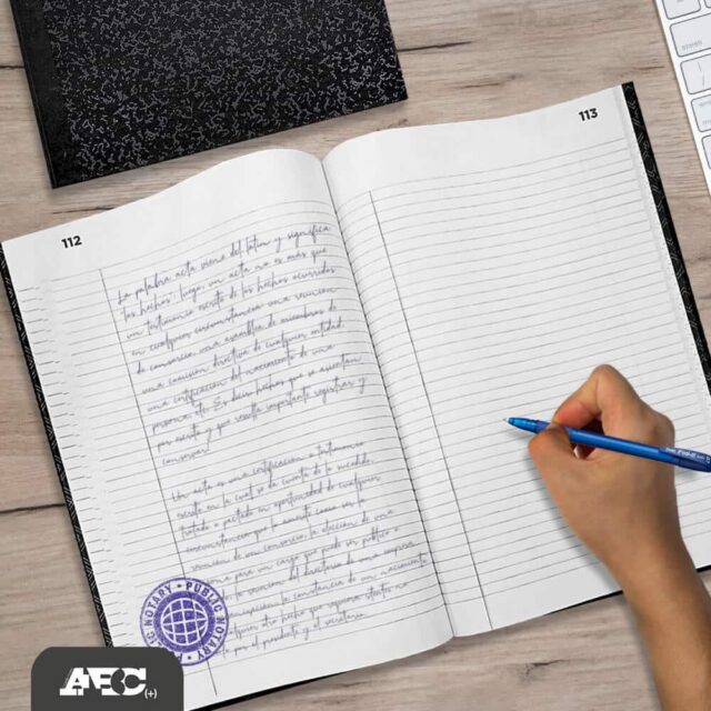Libro de Actas, Tamaño Oficio, ABC, Cuaderno Empastado, Foliado, con ...