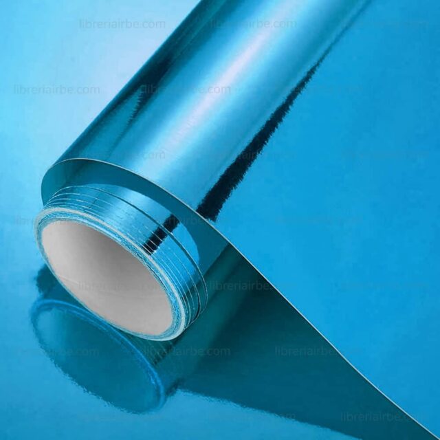 Cartulina Metalizada, Espejo, Pliego de 50 x 70 cm, 250 g/m² - Azul Turquesa - Librería IRBE Bolivia