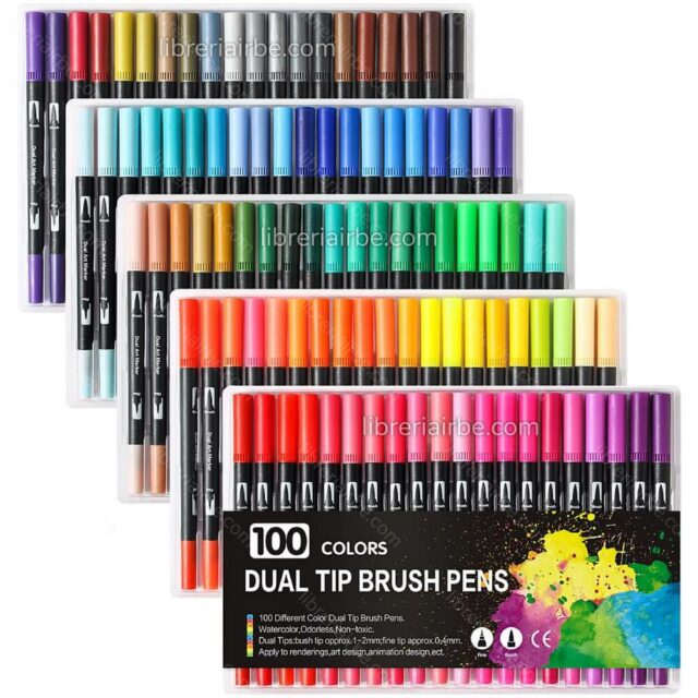 Marcadores Doble Punta (Pincel y Micropunta), Dual Tip Brush Pens ...