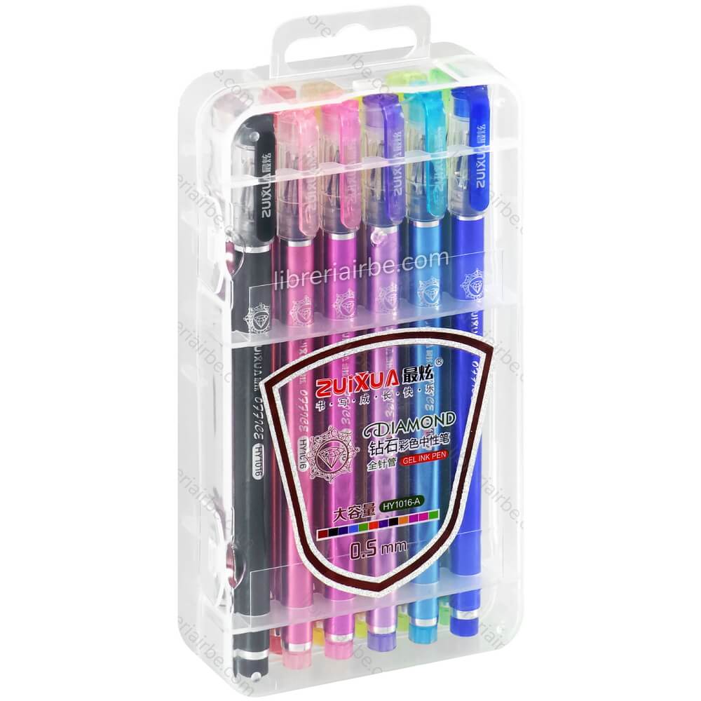 Bolígrafos, Micropuntas de Tinta Gel, Punta Diamante de 0.5 mm, ZUIXUA ...