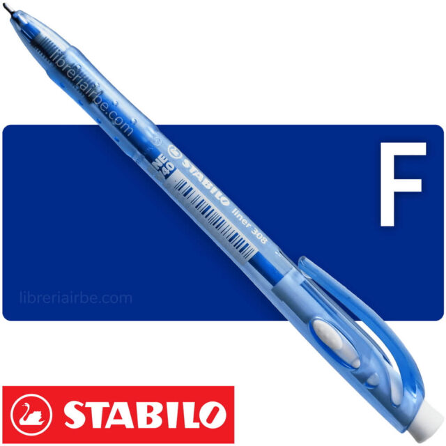 Bolígrafo Retráctil, Punta Fina, STABILO liner 308 Fine - Azul ...
