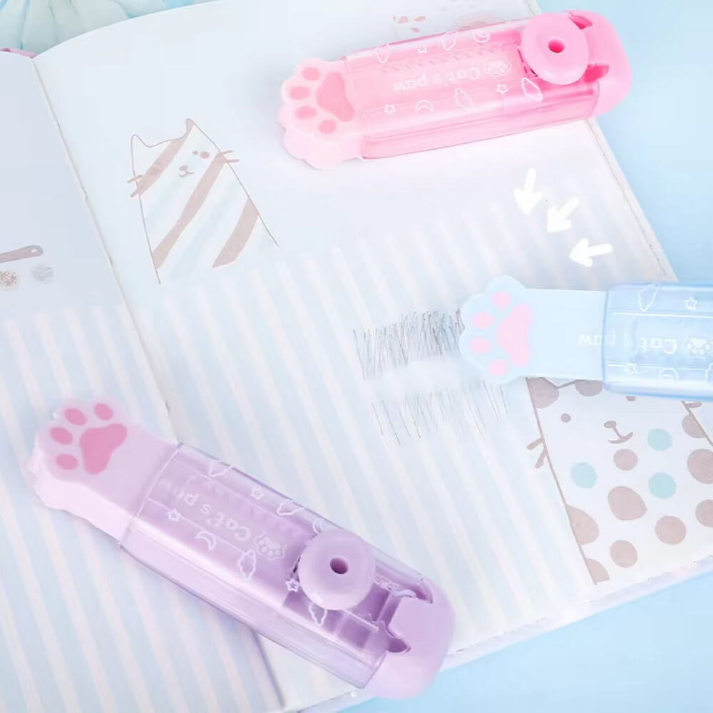 Borrador, Portagomas Retráctil, con Forma de Patita de Gatito, Weibo ...