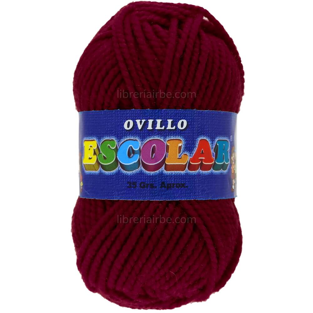Lana Escolar, Gruesa, Ovillo de 35 gramos - Guindo - Librería IRBE Bolivia